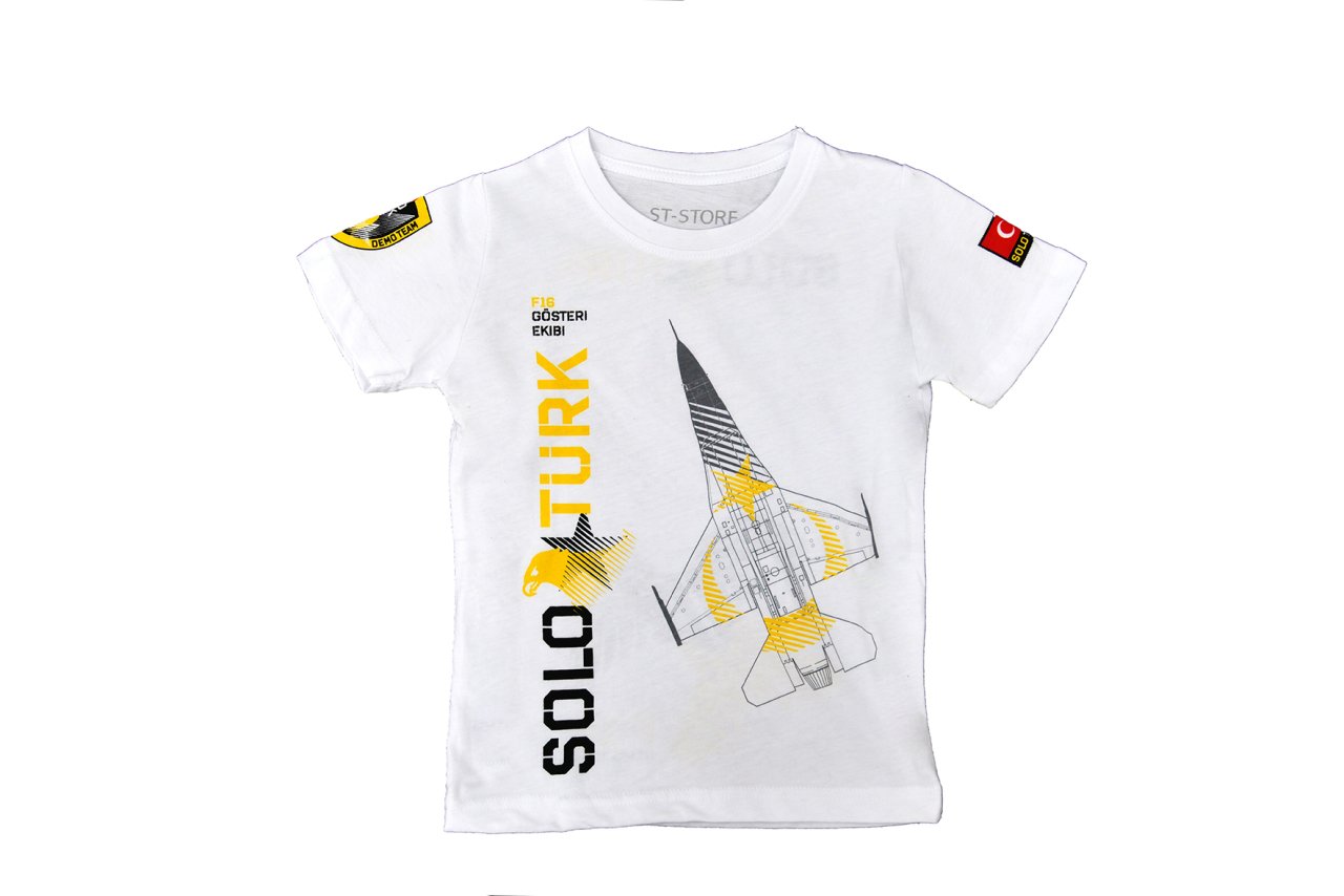 SOLOTURK Vertical Logo Kids White T-Shirt
